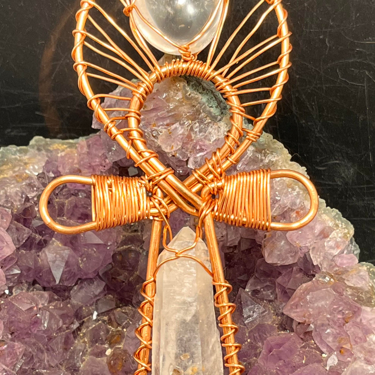 Clear Crystal Quartz Copper Pocket Ankh – Infinite Treasures, LLC